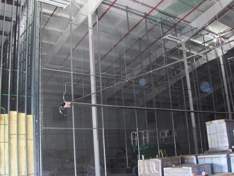 36 foot high interior chain link fence - Hercules Fence